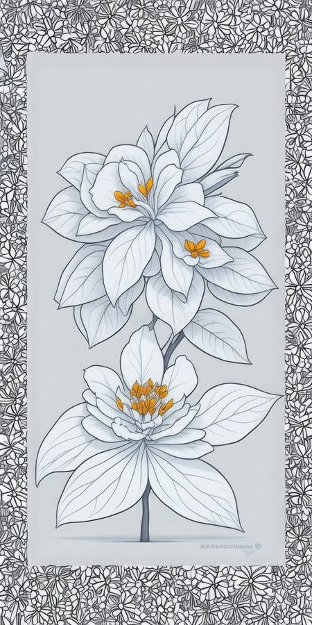 Hand Drawn Vector Illustration of a Magnolia Flower Stock Photo - Image ...