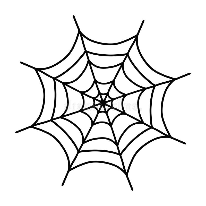 Hand Drawn Vector Illustration of a Spider Web Design Suitable for ...
