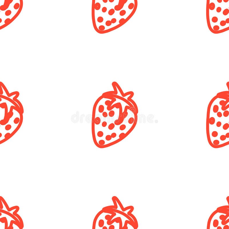 Strawberry Abstract. Flat Stule. Stock Illustration - Illustration of ...