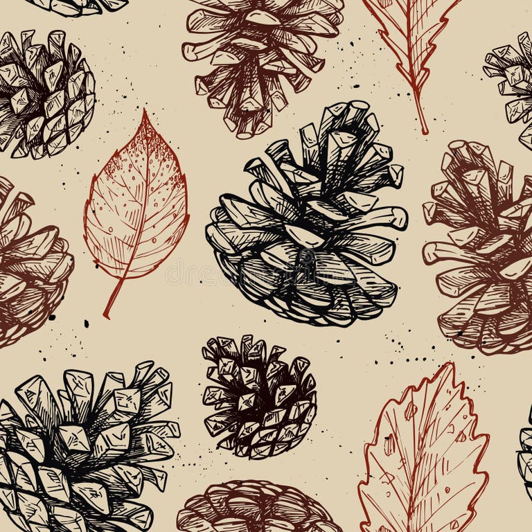Pine Leaves Pattern Stock Illustrations – 8,201 Pine Leaves Pattern ...