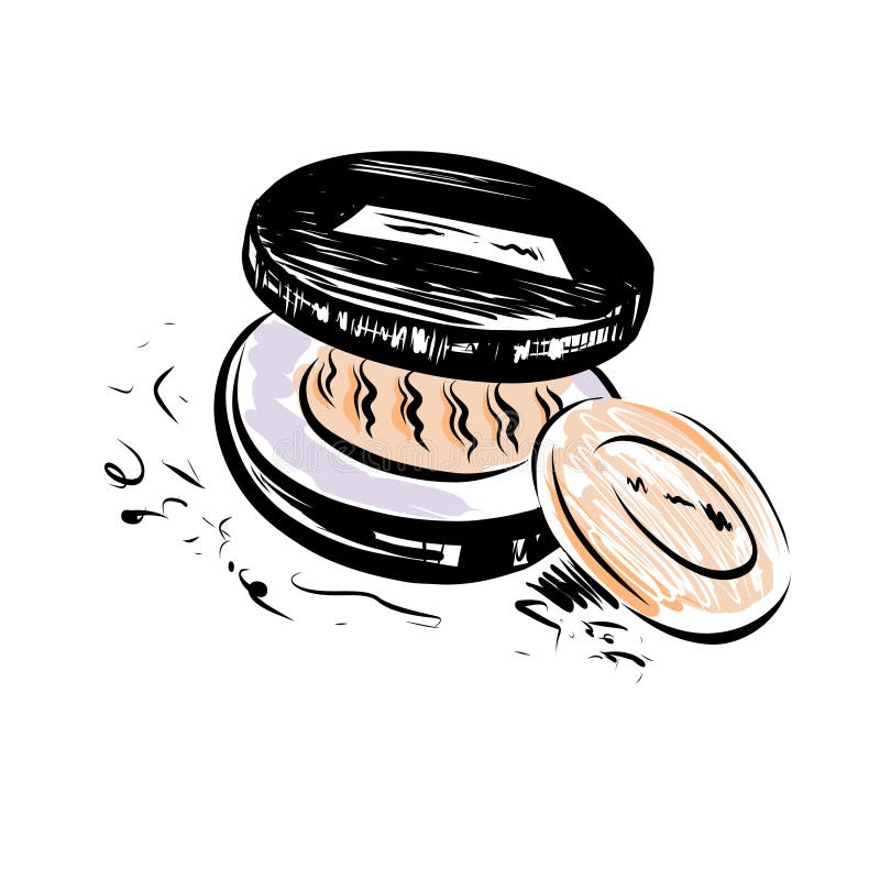 Hand Drawn Vector Set of Make Up Artist Objects. Cosmetics Concept with ...