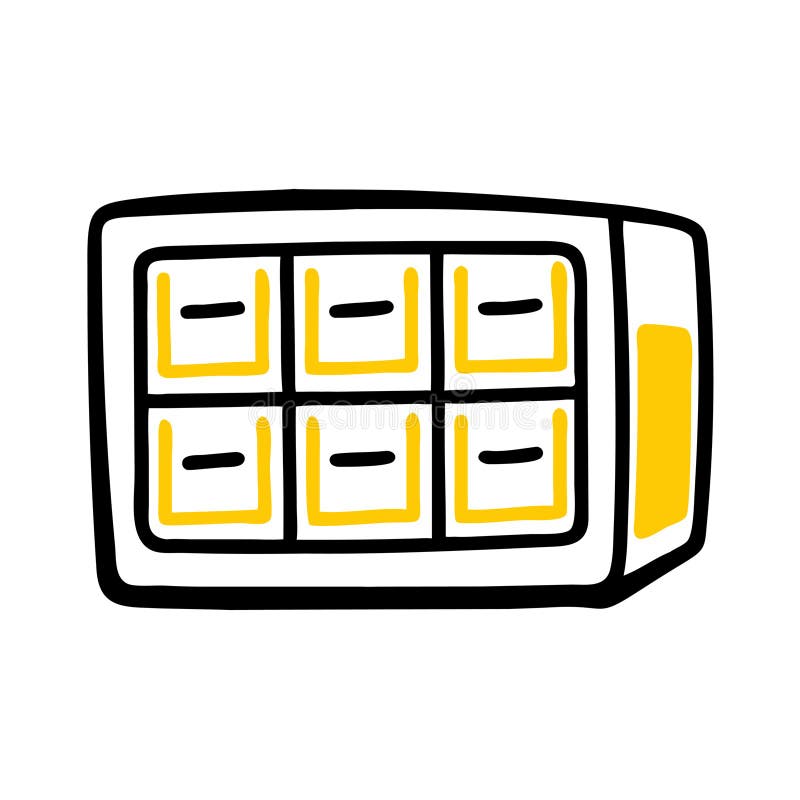 Hand Drawn Vector Remote Control Outline with Buttons for Technology ...