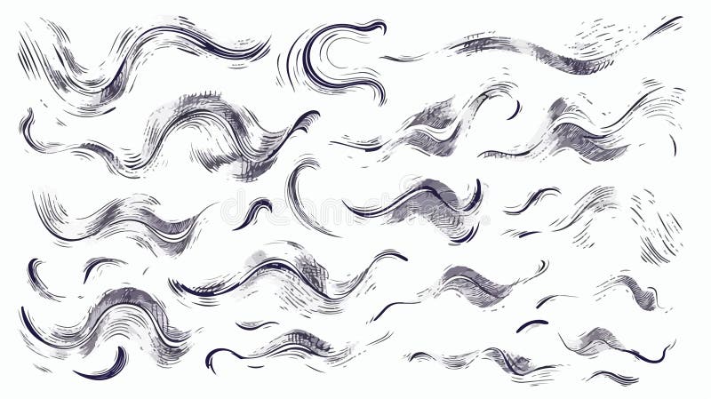 Hand Drawn Vector Scribble Curves Set for Creative Design Projects ...