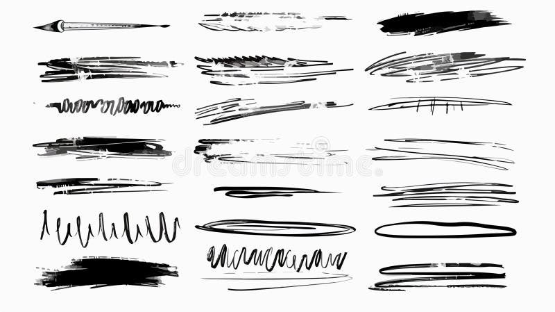 Hand-Drawn Vector Scribble Underline Set for Creative Design Projects ...
