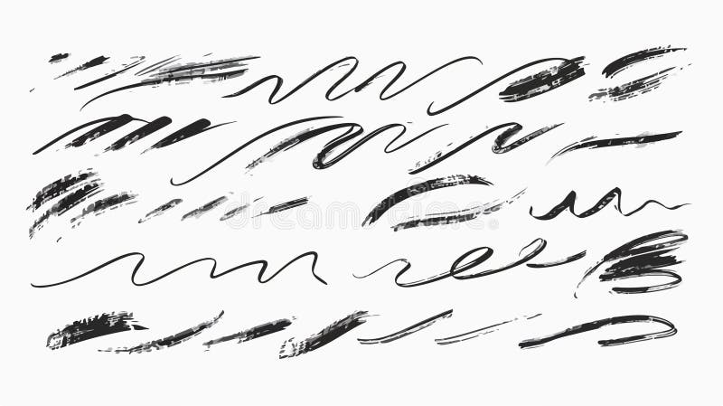 Hand-Drawn Vector Scribble Underline Set for Creative Design Projects ...