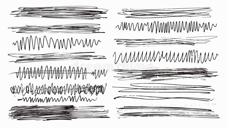 Hand-Drawn Vector Scribble Underline Set for Creative Design Projects ...