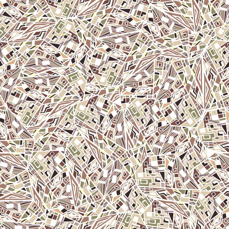 Geometry Hand Drawn Vector Seamless Pattern. Stock Illustration ...