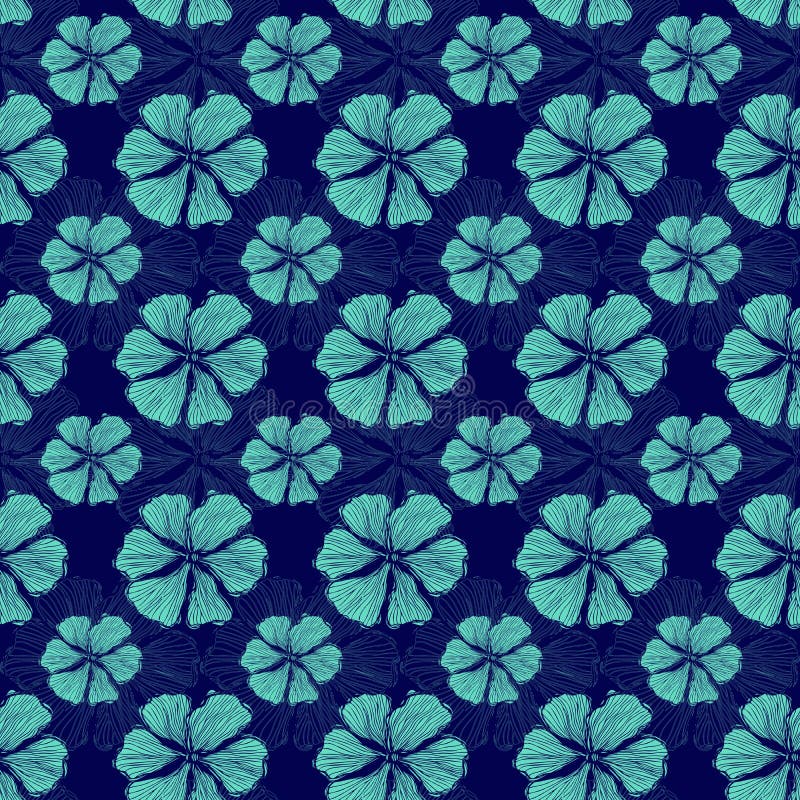 Hand Drawn Vector Seamless Repeat Pattern. Stock Vector - Illustration ...