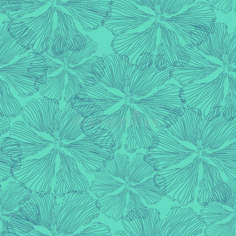 Hand Drawn Vector Seamless Repeat Pattern. Stock Vector - Illustration ...