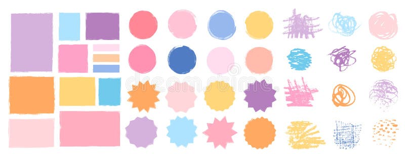 Cute Pastel Colored Cartoon Vector Collection Set with Different Sweets ...