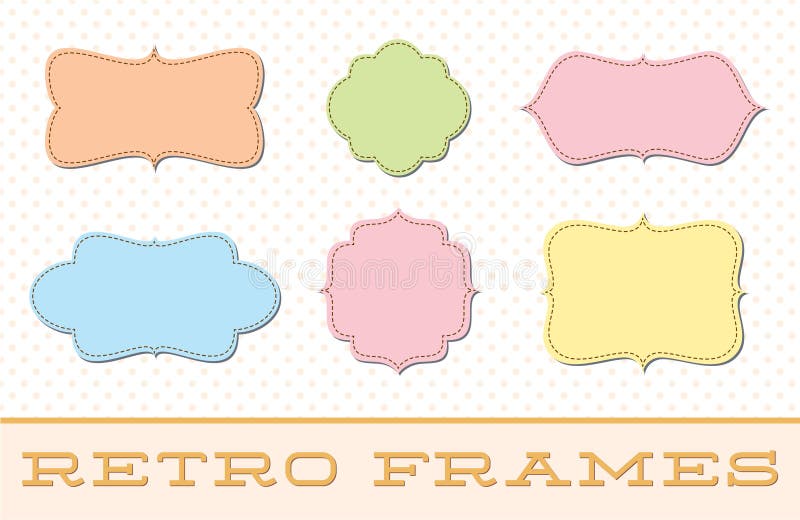 Retro Frame Borders Set stock vector. Illustration of background ...