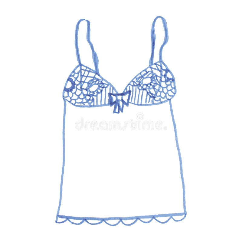 Hand Drawn Vector Lingerie Set. Stock Vector - Illustration of pretty ...