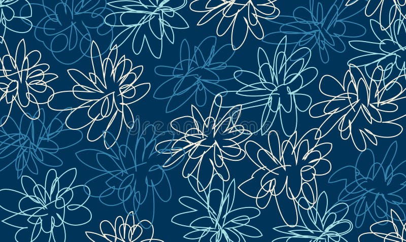 Hand Drawn Vector Spring Floral Doodle Background Stock Vector ...