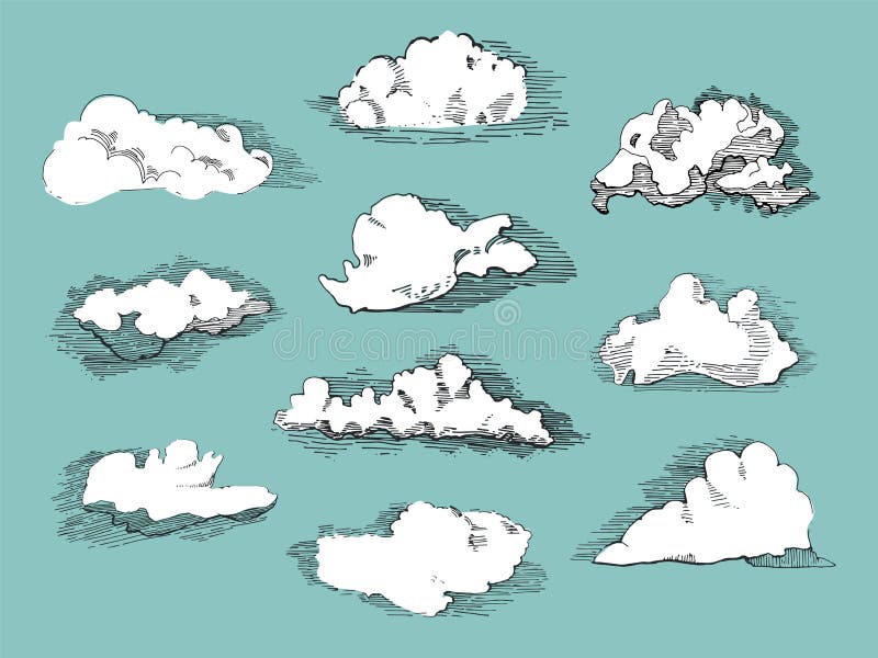 Clouds and sky sketch stock vector. Illustration of forecast - 22337664 Clouds and sky sketch stock vector. Illustration of forecast - 22337664