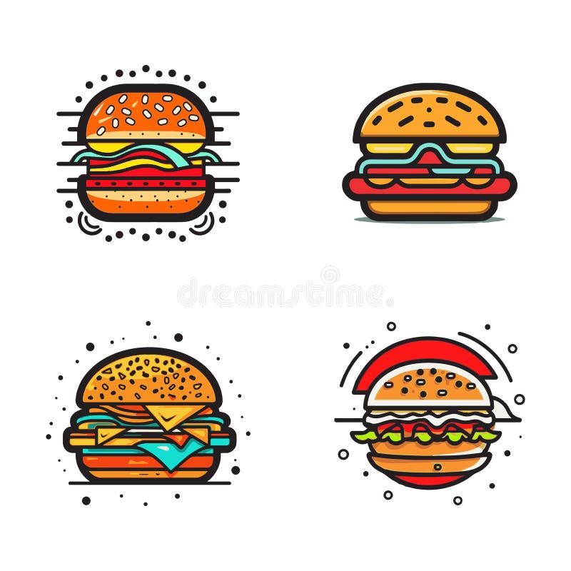 Cartoon Hamburger Line Art Stock Illustrations – 1,373 Cartoon ...