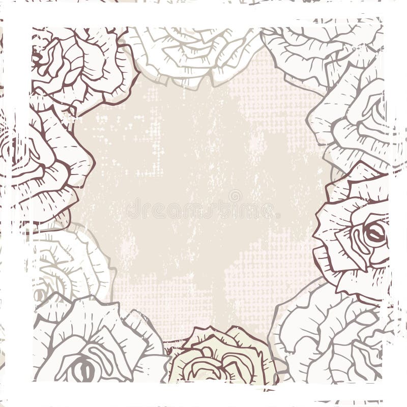 Vignette of roses stock vector. Illustration of classic - 12720944