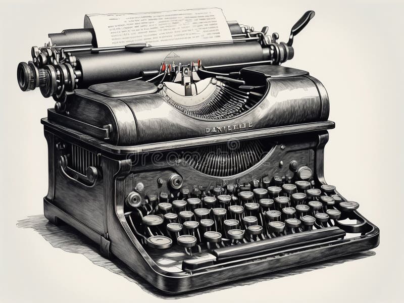 Typewriter Sketch Stock Illustrations – 1,112 Typewriter Sketch Stock ...