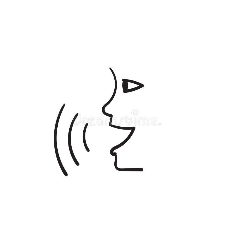 Hand Drawn Voice Recognition Concept. Voice Control Design for Web ...