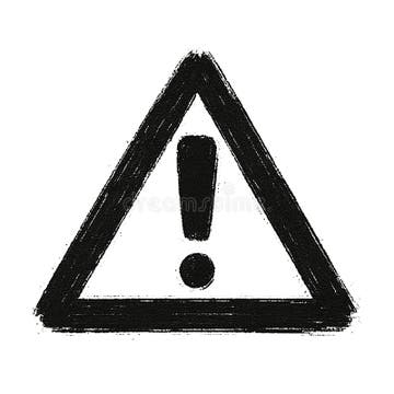 Hand-Drawn Warning Sign with Exclamation Mark in Triangle Stock ...