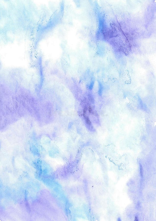 Hand Drawn Watercolor Abstract Background Water Blue Stock Photo ...