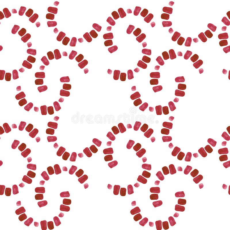 Hand-drawn Watercolor Abstract Pattern. Geometric Arches Stock ...