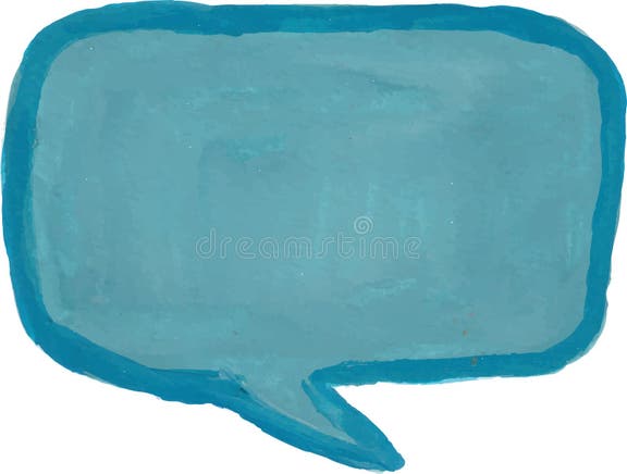 Chat Bubbles Hand Drawn Watercolour Clipart with Isolated White ...