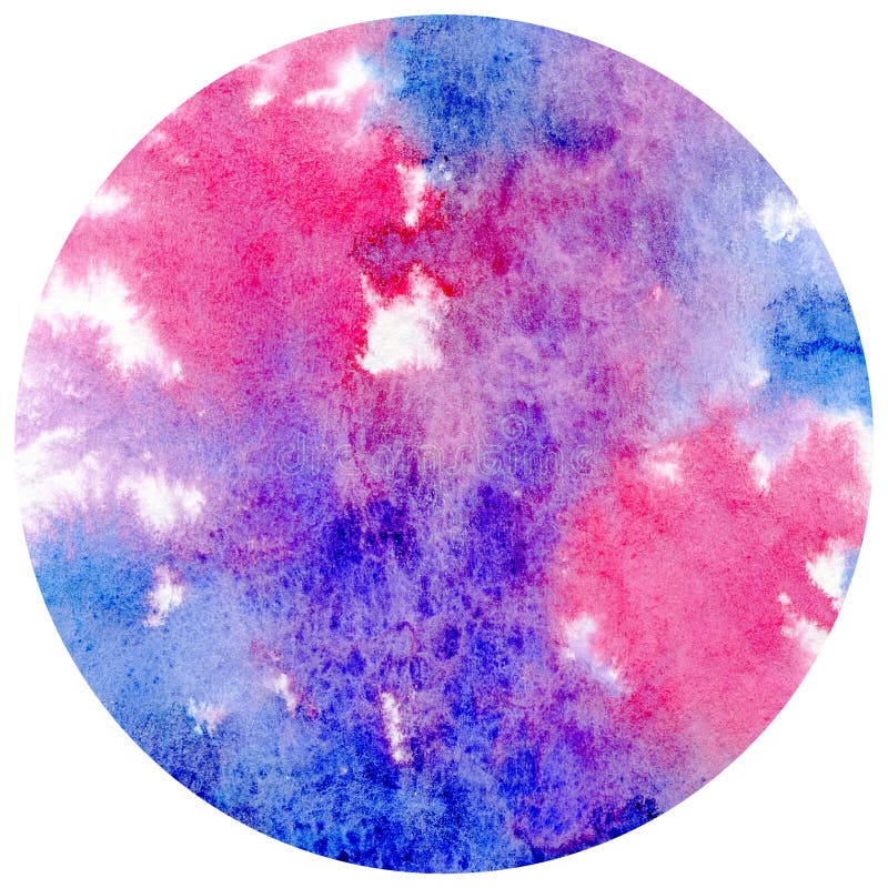 Hand Drawn Watercolor Circle Shape.texture Paper. . Stock Illustration ...