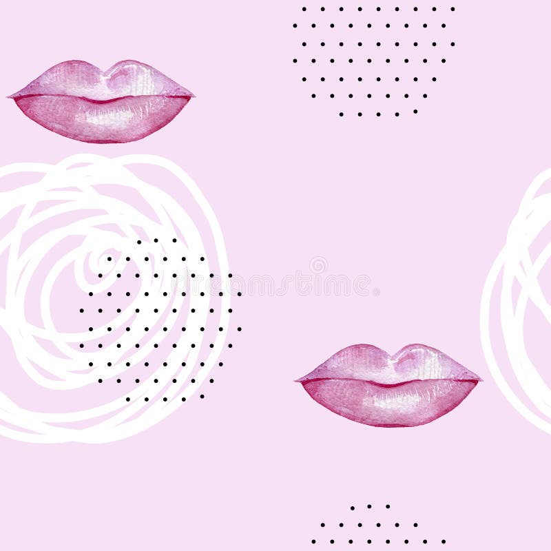 Watercolor Abstract Pattern Stock Illustration - Illustration of mouth ...