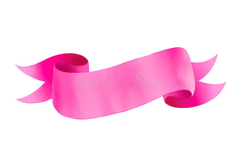 Hand Drawn Watercolor Ribbon Banners for Text with Clipping Path Stock ...