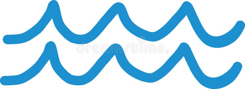 Hand drawn waves stock vector. Illustration of element - 107206712