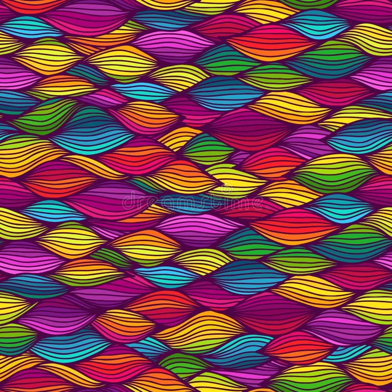 Hand Drawn Wavy Background. Stock Vector - Illustration of ornament ...