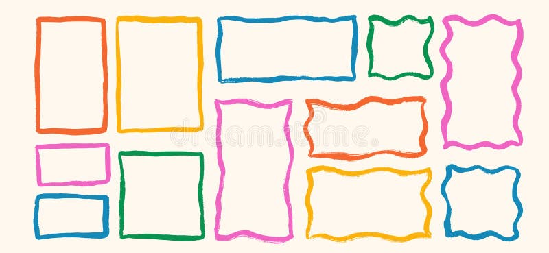Scribble Wavy Borders Collection Stock Illustrations – 252 Scribble Wavy Borders Collection ...