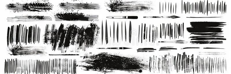 Hand Drawn Wavy Lines Set. Doodle Style Sketchy Lines. Set of Wavy Hand ...