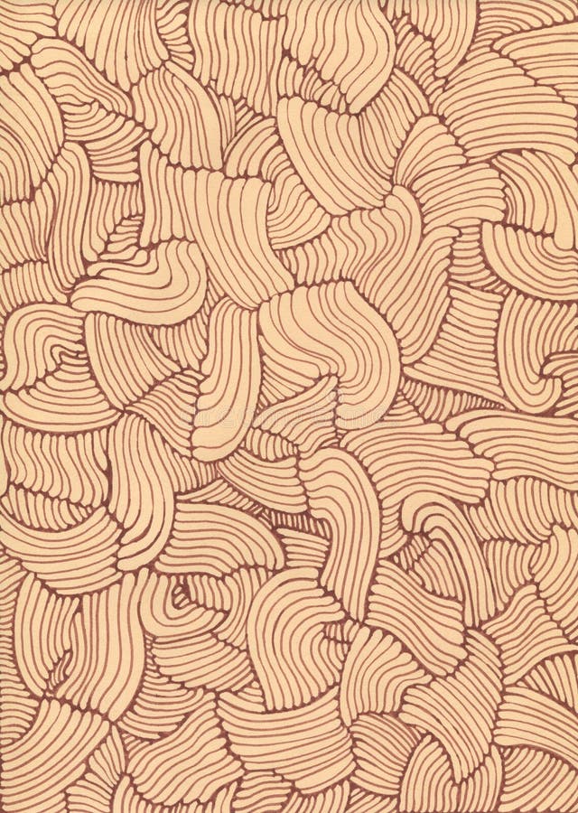 Hand Drawn Wavy Lines Texture Stock Illustration - Illustration of ...