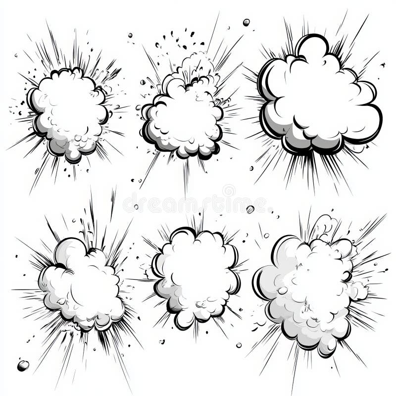 Hand Drawn White Speech Bubble with Black Stroke and Shadow Stock Photo ...