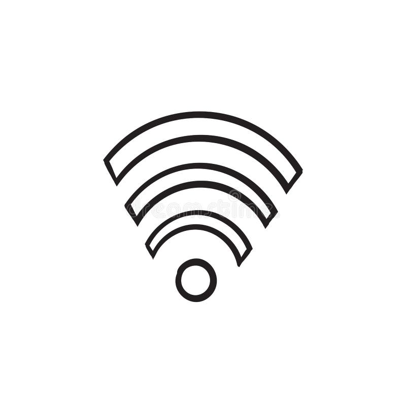 Hand Drawn Wifi Icon for Interface Design. Vector Wlan Access, Wireless ...