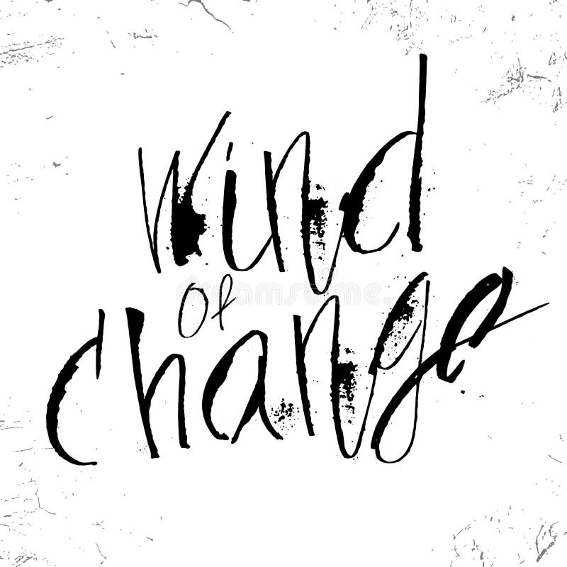 Wind of Change in Calligraphy Brush Stock Vector - Illustration of ...