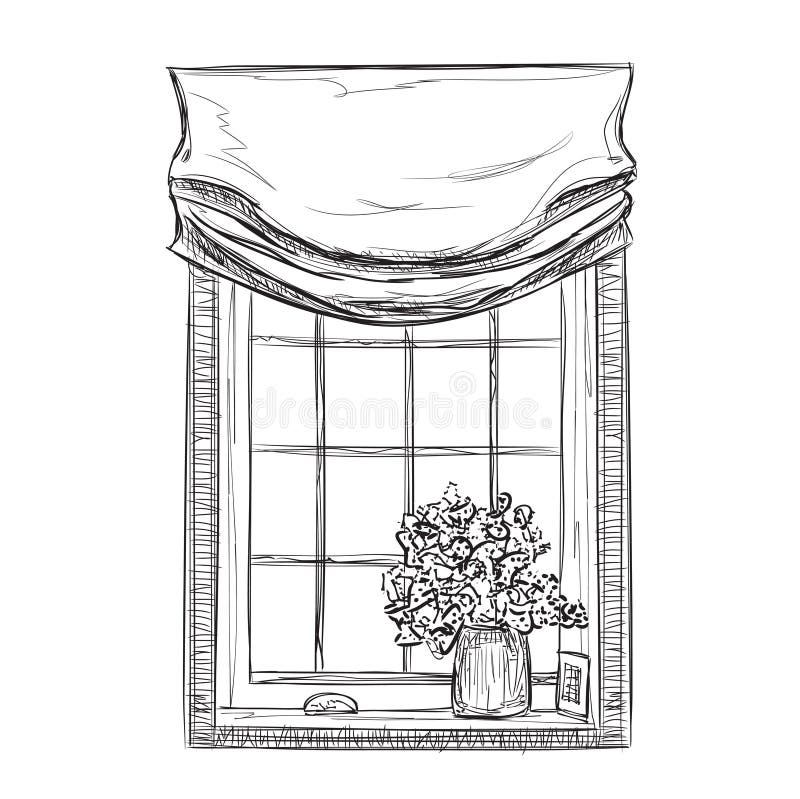 Hand drawn Windows Sketch stock vector. Illustration of retro - 65101963