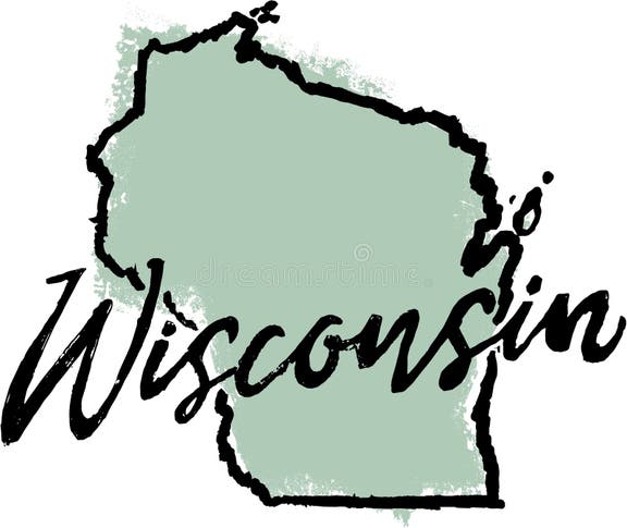Hand Drawn Wisconsin State Sketch Stock Vector - Illustration of ...