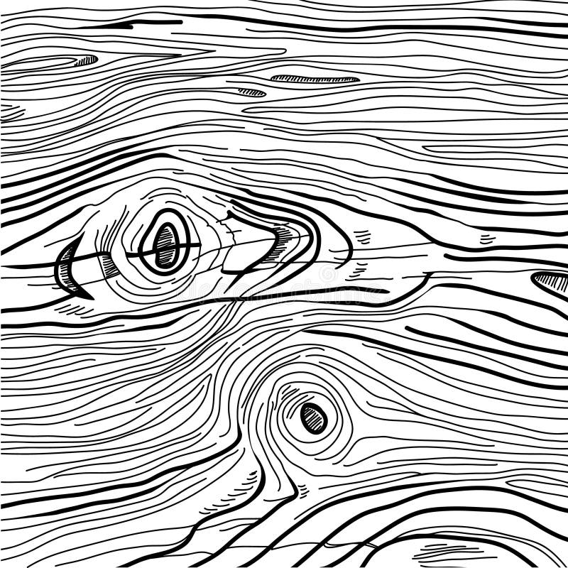 Hand Drawn Wood Texture Lined Stock Illustration - Illustration of ...