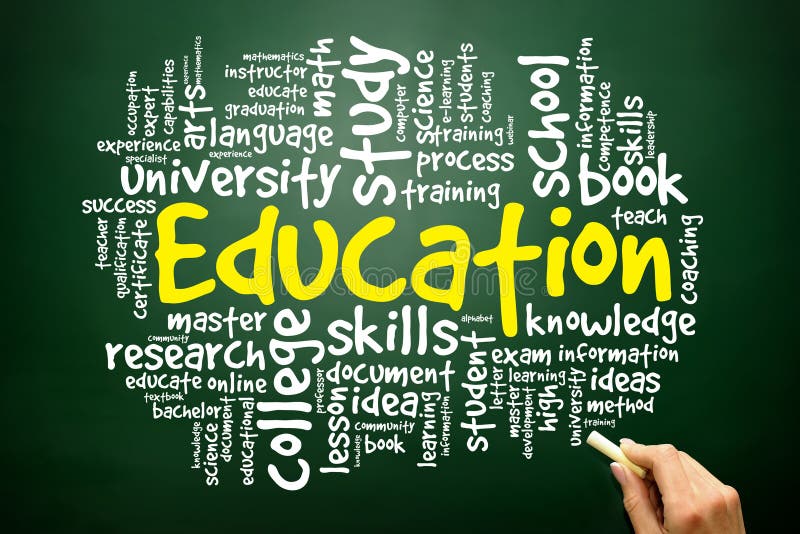 Hand Drawn Word Cloud of EDUCATION Related Items, Business Concept ... Hand Drawn Word Cloud of EDUCATION Related Items, Business Concept ...