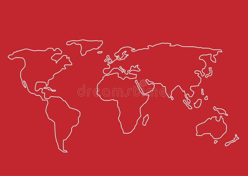 Hand drawn world map stock vector. Illustration of europe - 74198189