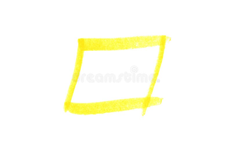 Hand Drawn Yellow Rectangle Frame Stock Illustration - Illustration of ...