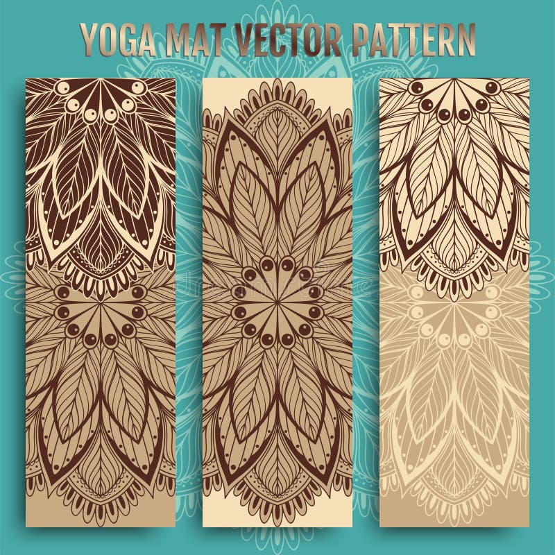 Hand Drawn Yoga Mat Vector Pattern Stock Vector - Illustration of ...