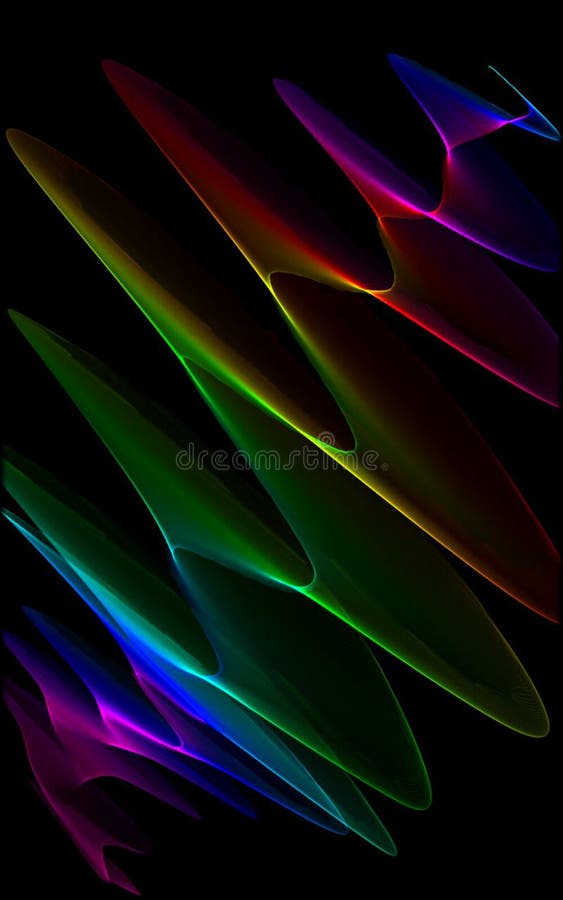 Hand Drawnd Colorful Wavey Design Stock Illustration - Illustration of ...