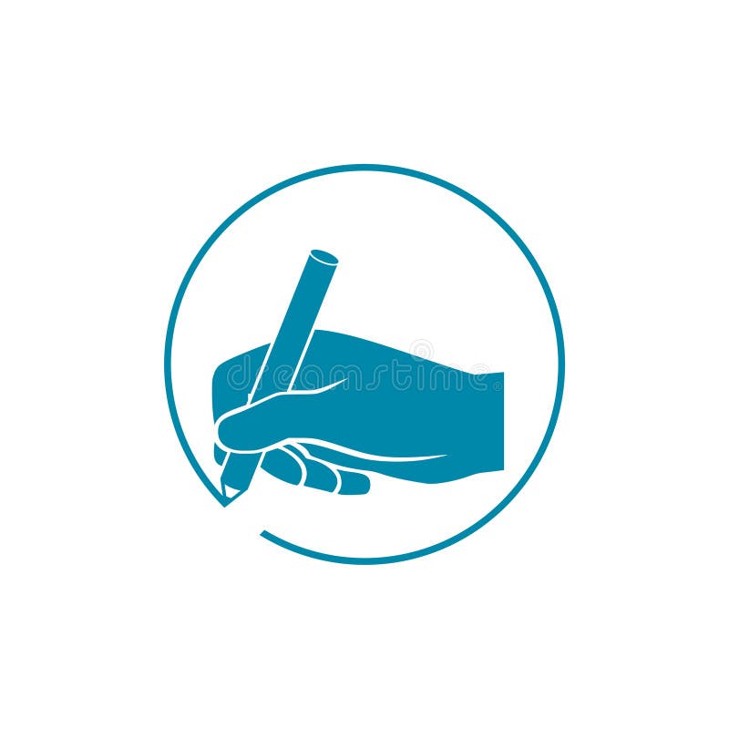 The Hand Draws a Circle, Hand Writing Icon Stock Illustration ...