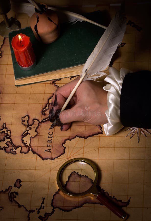 Hand that draws the map stock image. Image of designer - 63437307