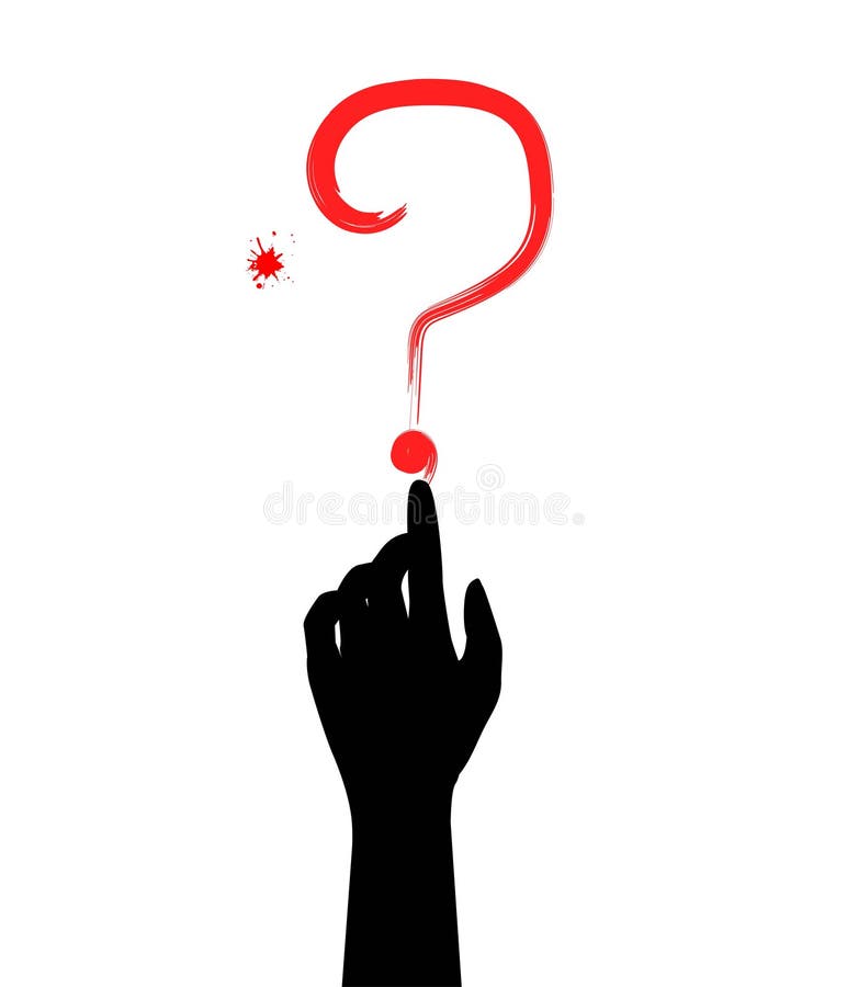 Hand draws a question mark stock vector. Illustration of mark - 87216498