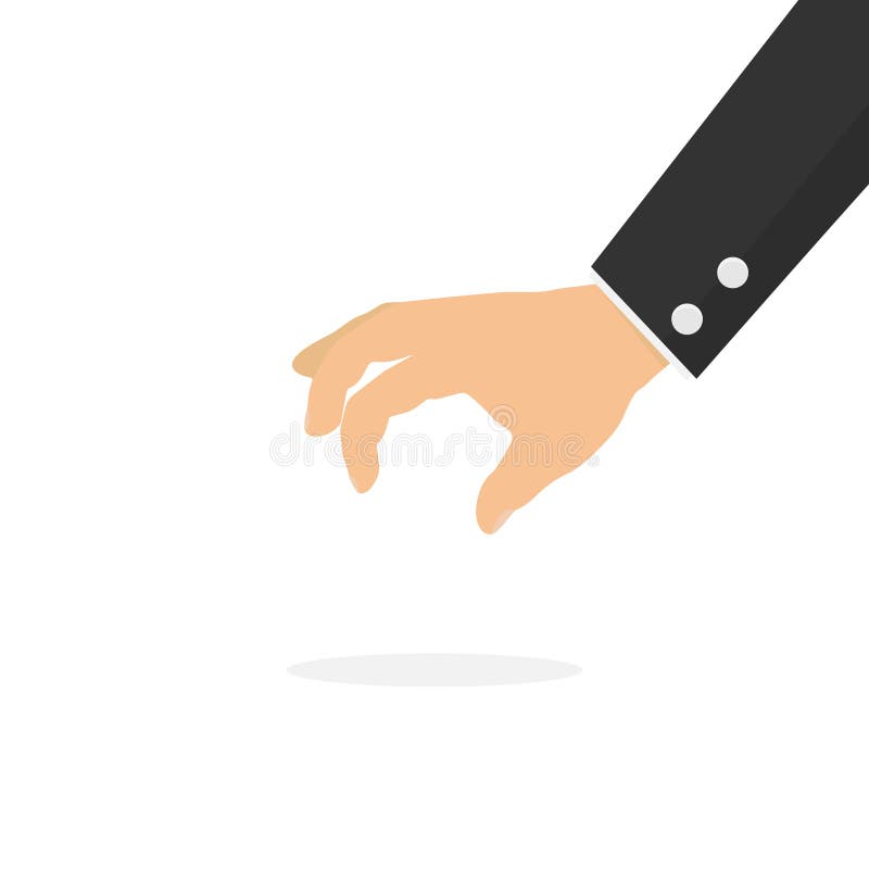 Hand Dressed in a Black Suit Picking Up Stock Illustration ...