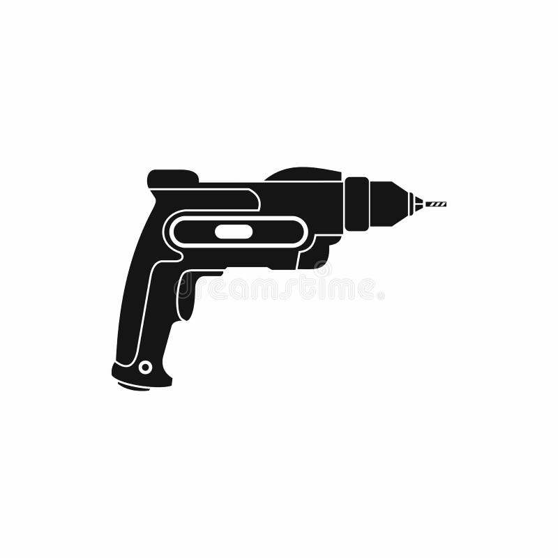 Hand Drill Icon, Simple Style Stock Vector - Illustration of hardware ...